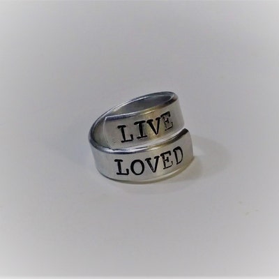 Custom Ring Wrap Ring Custom Hand Stamped Ring Very Sturdy Ring Great ...