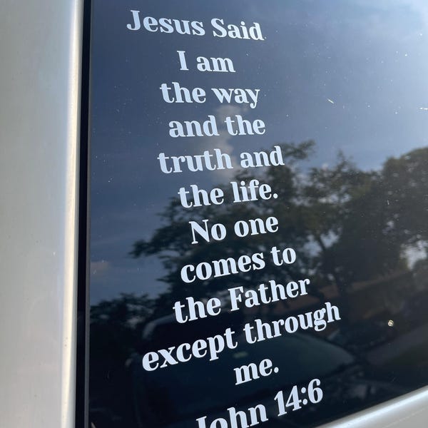 CUSTOM Bible Verse Car Decal - Custom Christian Sticker - Personalized ...
