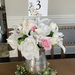 Real Touch Artificial White Ivory Rose Calla Lily Hops Babys | Etsy