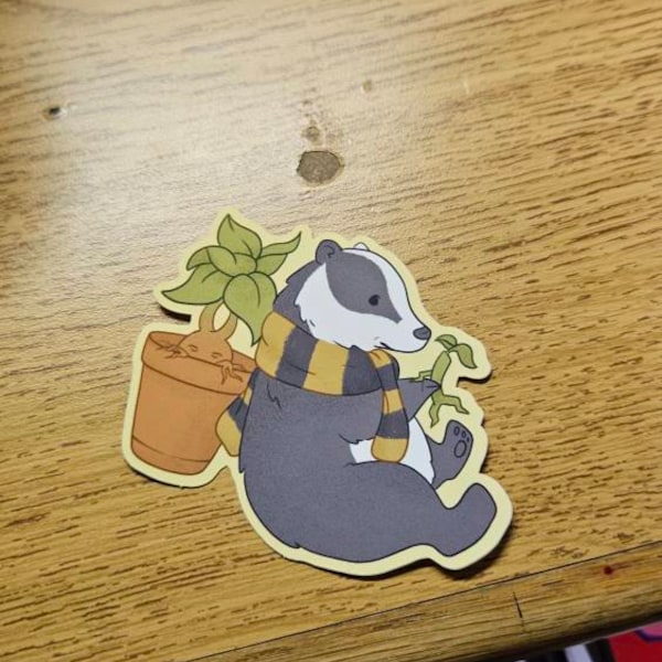 Badger Mascot Sticker Decal - Etsy