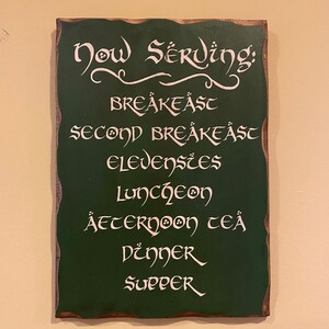 Vintage Style Hand Painted Hobbit Meals Sign / Nerd Decor - Etsy