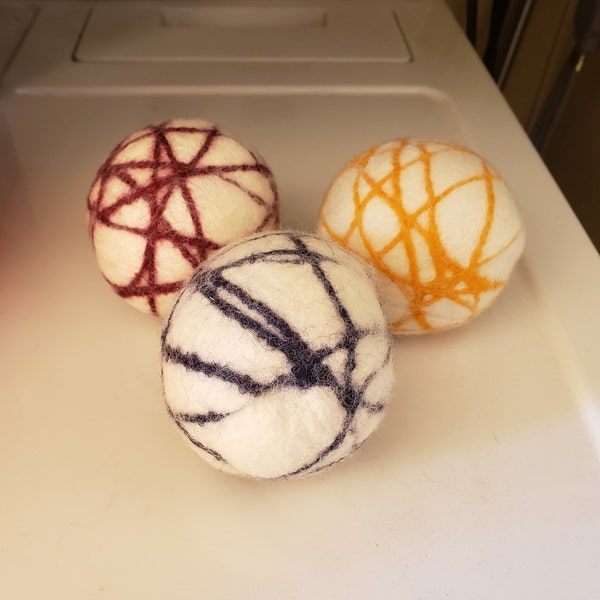 Premium XL Wool Dryer Ball - Extra Large Colorful Organic Laundry Ball ...