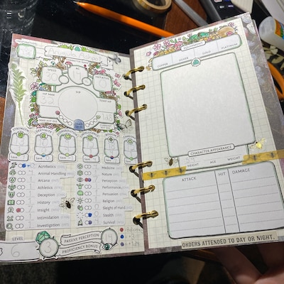 Dnd 5e Druid Wild Shapes: A4 Character Sheet PDF Compatible With Fifth ...