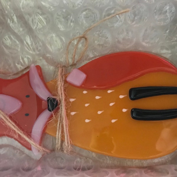 Fox Ornaments Christmas Ornaments Fused Glass Ornaments Xmas Tree ...