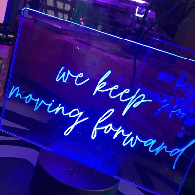 Personalised LED Name Sign. Custom Engraved Light up Name Plaque ...