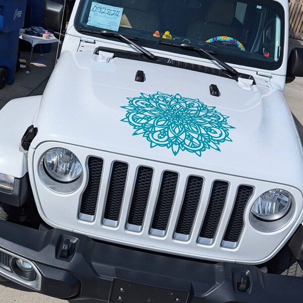 Two Printed Vinyl Hood Decals Custom Name Text Accessories, Hood Decals ...