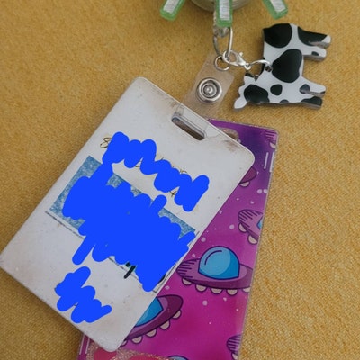 The Original UFO Alien Trex Dinosaur Abduction Retractable Badge Reel ...