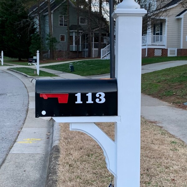 HOA Mailbox Numbers Vinyl Sticker - 1" to 10" Tall - Name Home House ...