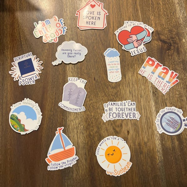 LDS Primary Die Cut Stickers- LDS Primary Gifts- LDS Baptism Gifts ...