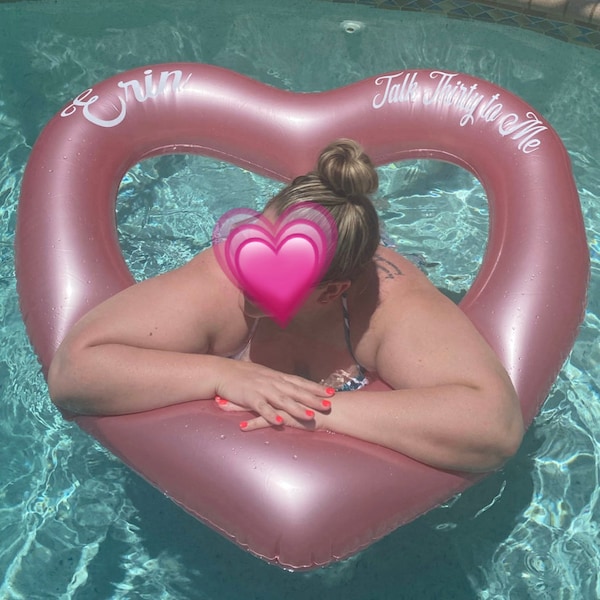 Customized or Personalized Heart Pool Float, Engagement Ring Float, Bachelorette Party, Wedding ...