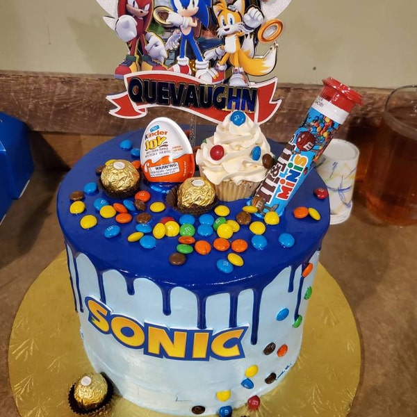 3D Sonic the Hedgehog Cake Topper: Birthday Party Decor - Etsy