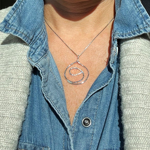 Gratitude Symbol Necklace - Hand Made Fine Silver Necklace - Etsy