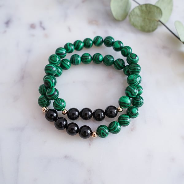 Reconstituted Malachite Smooth Round Sizes 6mm, 8mm, 10mm, 12mm- in ...