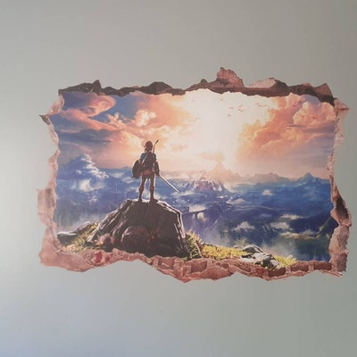 The Legend of Zelda Wall Art Decal Zelda Decor Game Wall Art Video Game ...