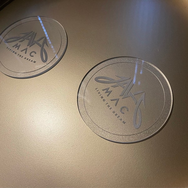 Company Logo Engraved Coasters, Logo Engraving, Company Coasters ...