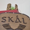 SKAL Bar Sign, Viking Home Decor, Skal Norse Gift, Drinking Horn Wall ...