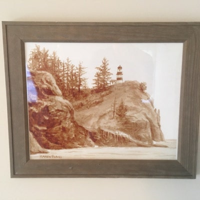 Beer Art, Hops Botanical Drawing, Painted With Beer, Bar Art, Brewery ...