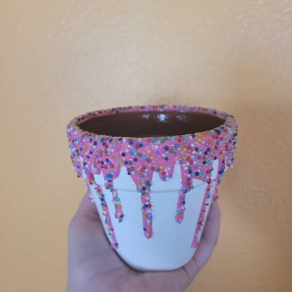 Ice Cream Pot, 2 Inch Fun Planter, Ice Cream Planter, Unique Plant Pot ...