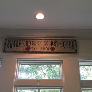 Custom Groceries & Dry Goods Sign Rustic Hand Made Vintage Wooden Sign ...