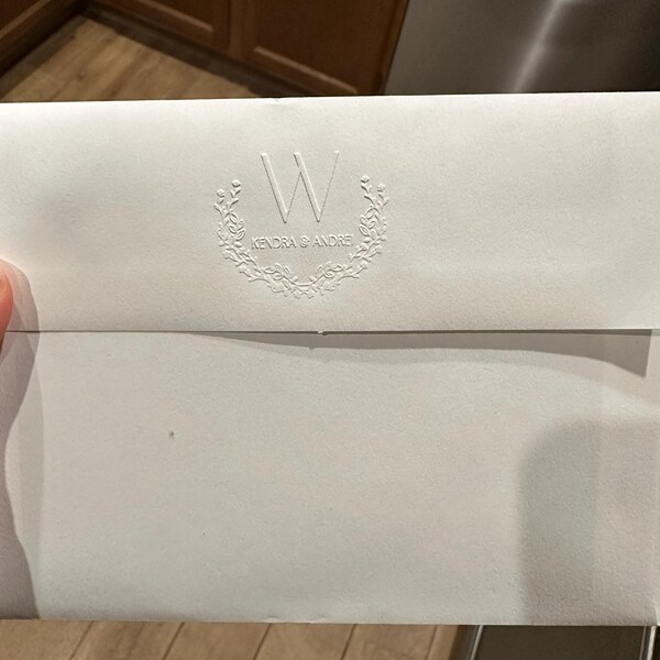 Wedding Logo Envelope Embosser for Wedding Invitations Custom Last Name ...