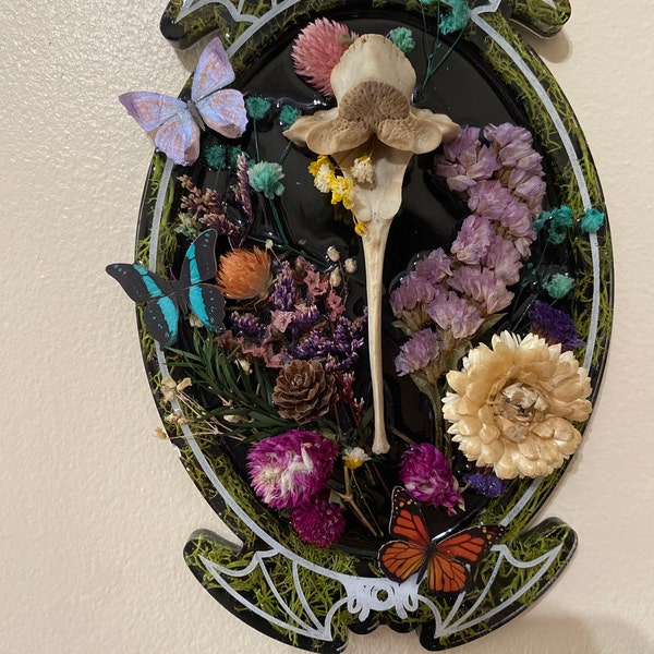 Found Objects Skeleton Figure Vignette Shelf - Collage Art - Vintage ...