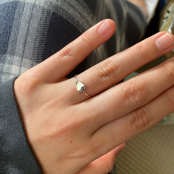 Kauai Heart Ring • Hawaiian Island Ring • Made to Any Size in Sterling ...