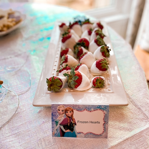 Frozen Elsa Anna Food Tent Birthday Party Printable Frozen Food Label 8 ...