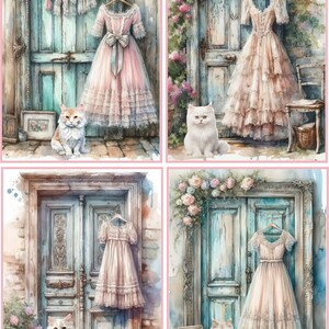 Shabby Chic Seahorse Clipart Bundle 10 High Res Watercolor Jpgs for ...