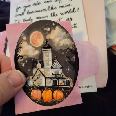 Practical Magic Inspired Victorian House Gouache Painting STICKER ...