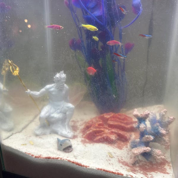 Neptune Aquarium Statue | Fish Tank Decor & Aquascape Ornament ...