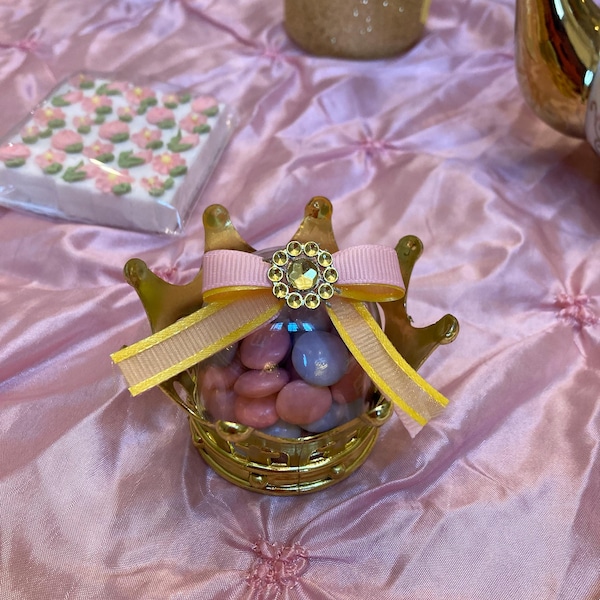 Little Princess | A Set of 12 Gold Fillable Crowns | Baby Shower ...