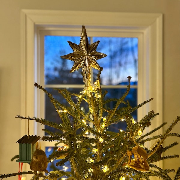 Handmade Christmas Tree Topper - Unique Xmas Tree Star Top - Rose Mini ...