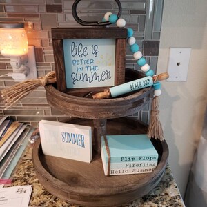 Beach Bundle Rustic Farmhouse Decor for Tiered Trays-5 Piece - Etsy