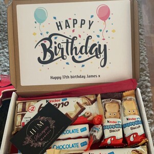 PERSONALISED Kinder Chocolate Hamper Selection Box Kinder - Etsy UK