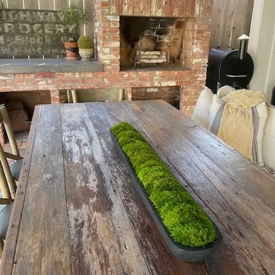 Long Moss Centerpiece for Table Moss Decoration Moss Bowl Arrangement ...