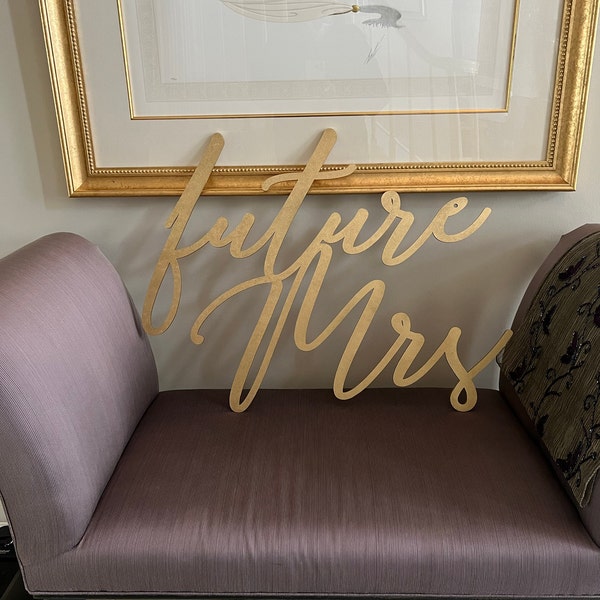 Future Mrs Sign Bridal Shower Backdrop Sign, Miss to Mrs Wood Sign ...