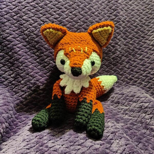 CROCHET PATTERN Lucy the Fox Crochet Amigurumi Stuffed Sitting Forest ...