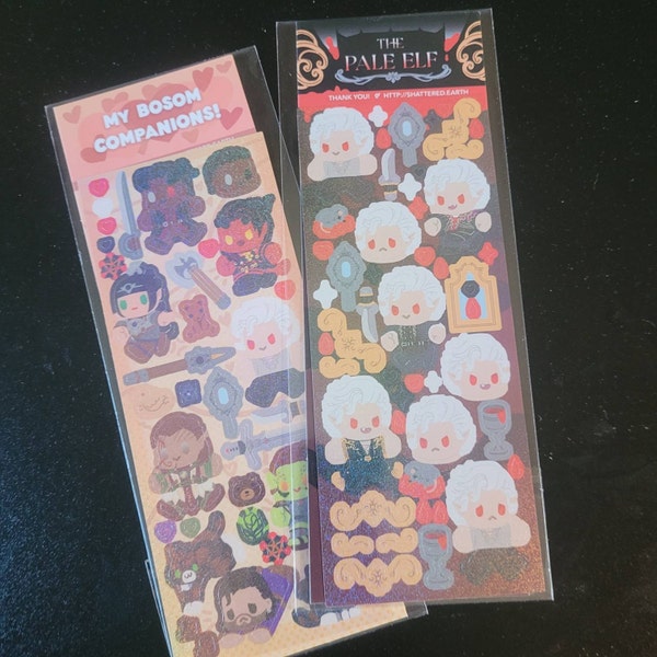 Baldur's Gate 3 Chibi Deco Sticker Sheets - Etsy