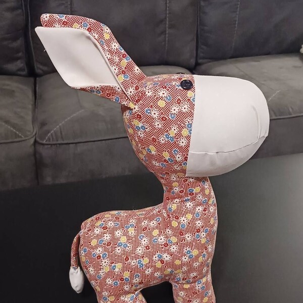 Stuffed Animal - Donkey | Burro PDF Sewing Pattern & Tutorial | Fabric ...