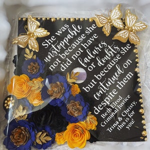 Custom Mexico Graduation Cap Topper Lo Logre Flag Floral Bling | Etsy