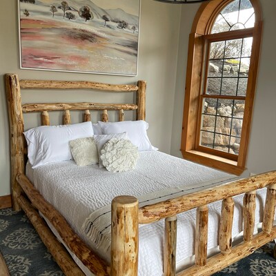 Rustic Log Bed Kit 1 Sturdy Double Log Side Rails 1 Seller in the US We ...