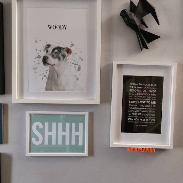 Home Decor Quirky Shhh Print, Art Typography Print, Graphic Poster ...