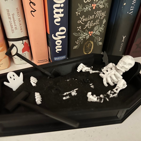 Coffin Zen Garden With Buildable Skeleton Gothic Decor Zen Garden Many ...