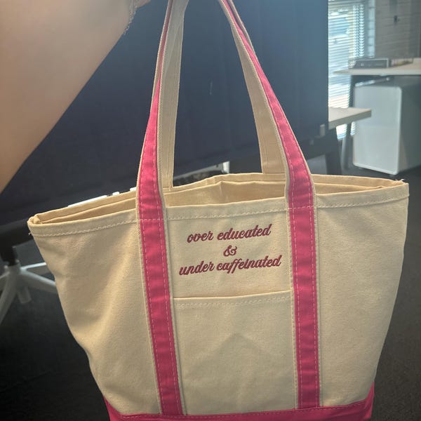 Personalized Canvas Tote, Ironic Boat Bag, Monogram Canvas Tote Bag ...