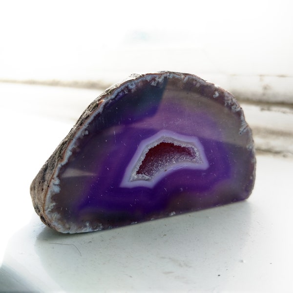 Purple Agate Geode, Brazilian Agate Geode, Purple, Agate, Gift, Crystal ...