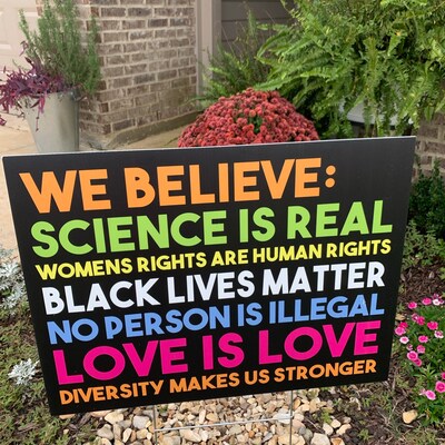 5 PACK: Love is Love Yard SIGN Black Lives Matter, LGBTQ, Womens Rights ...