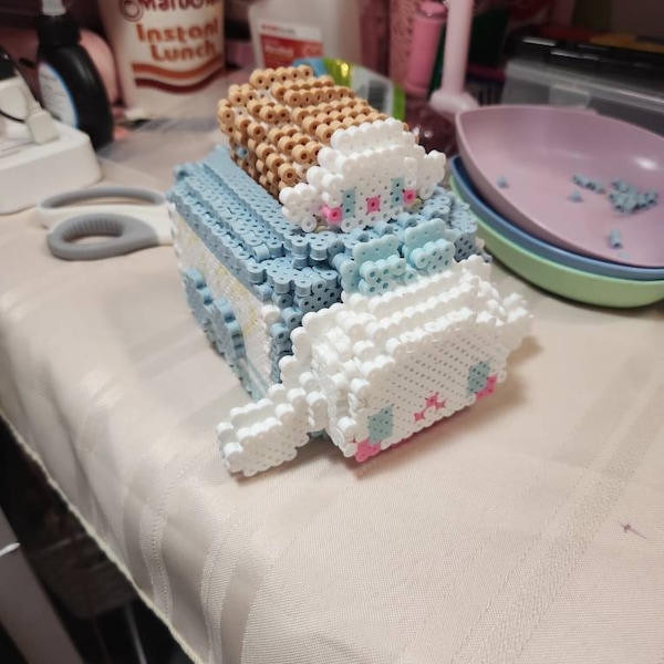 Set of 2 Stitch and Angel 3D Perler Bead Pattern Digital Instant ...