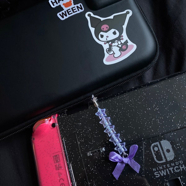 Kawaii Star and Bow Dust Plug Charms Nintendo Switch Charms Phone ...