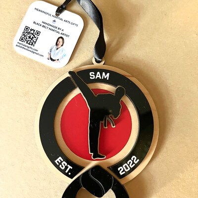 Karate Black Belt Gift Card Personalized Martial Arts Karate - Etsy