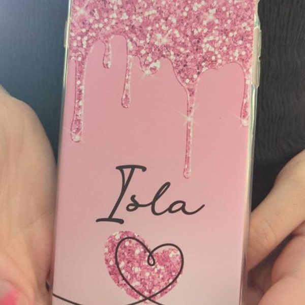 Personalised Phone Case iPhone 13 Shinee Hearts Custom Name Initials ...